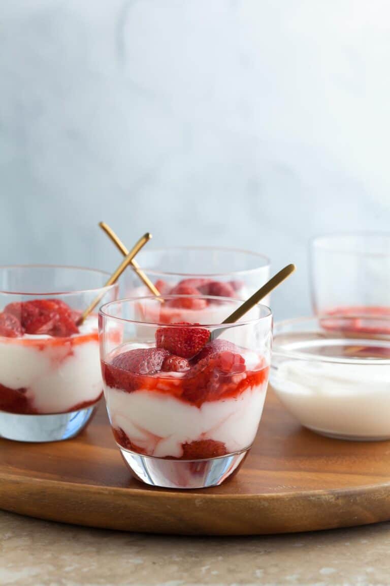 Roasted Strawberries with Yogurt (Homemade Strawberry Yogurt)