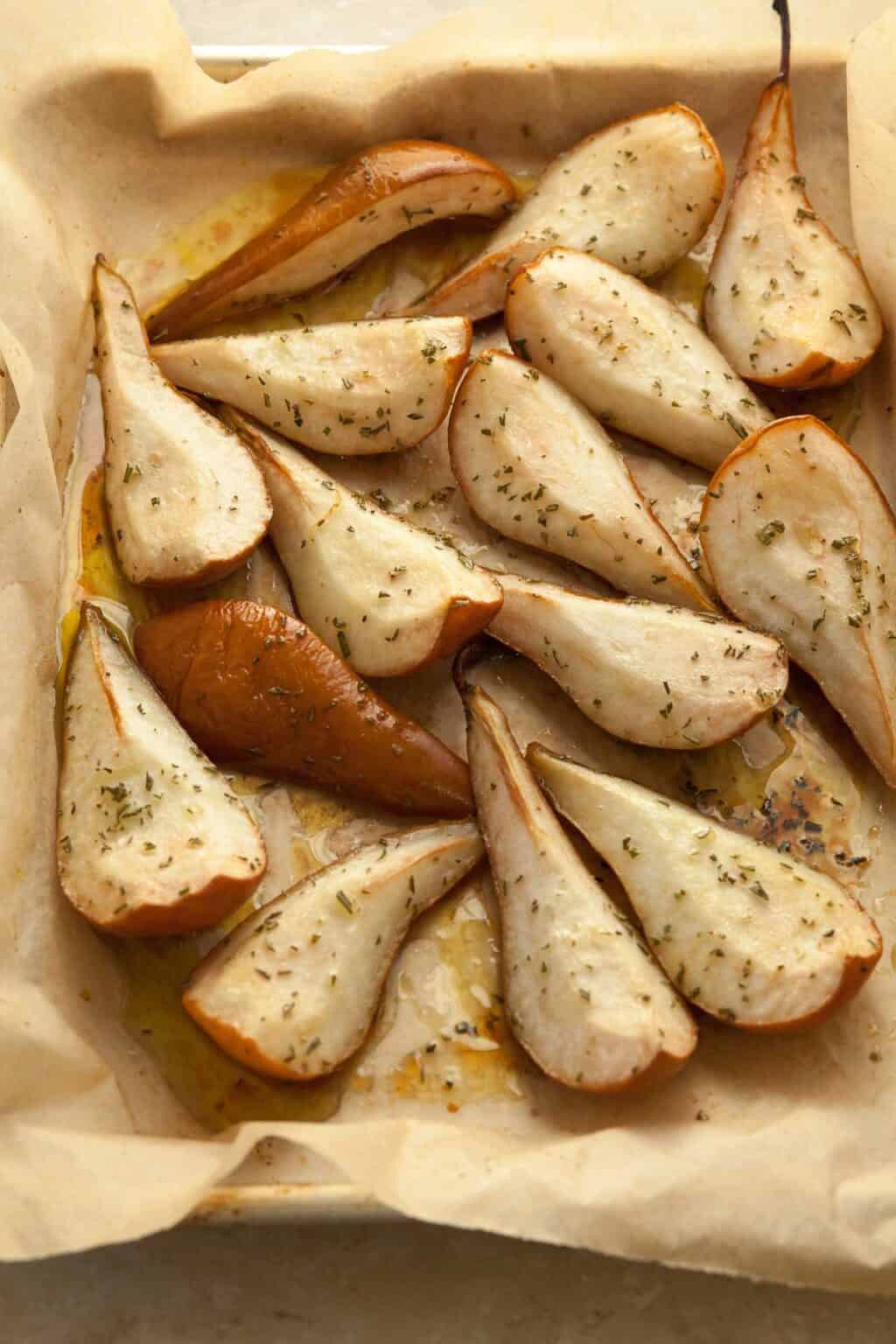 Oven Roasted Pears with Rosemary — Easy Roasted Pears Recipe