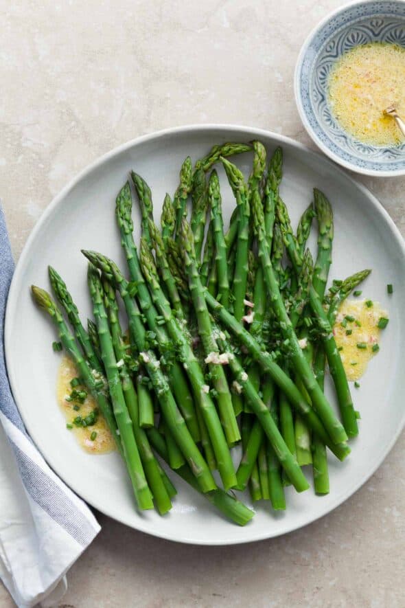 Cold Asparagus Salad with Mustard Vinaigrette