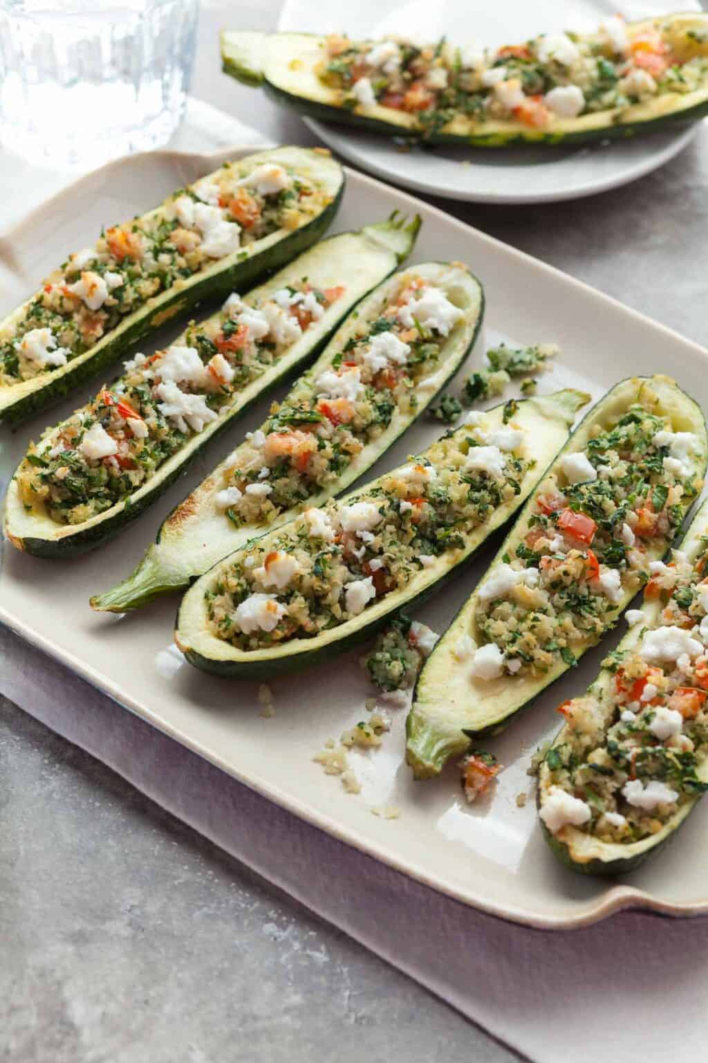 Vegetarian Zucchini Boats