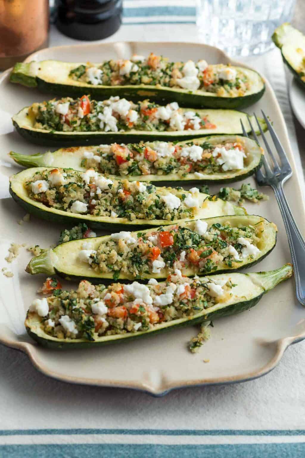 Vegetarian Zucchini Boats